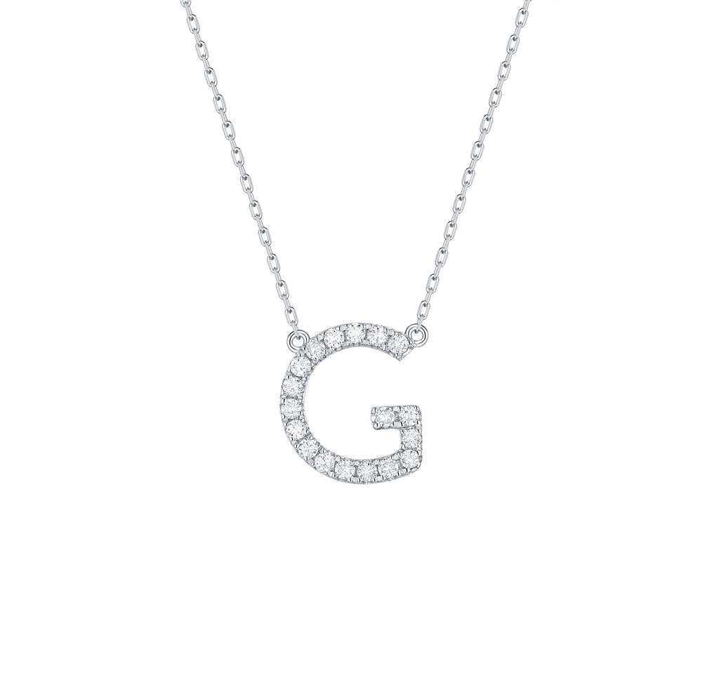 Gift Initial Lab Grown Diamond Necklace–Smiling Rocks