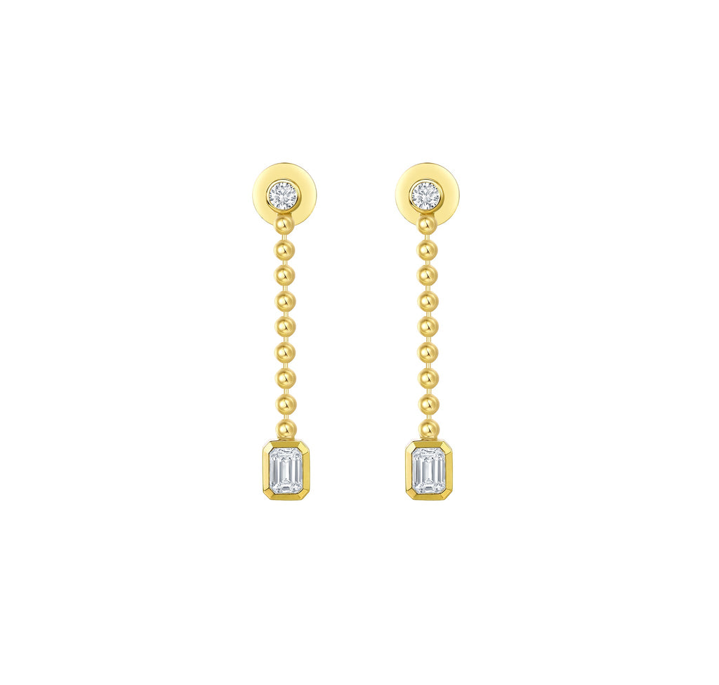Lab Grown 0.59ctw Beads Ball Drop diamond Earrings E-02977WHT–Smiling Rocks