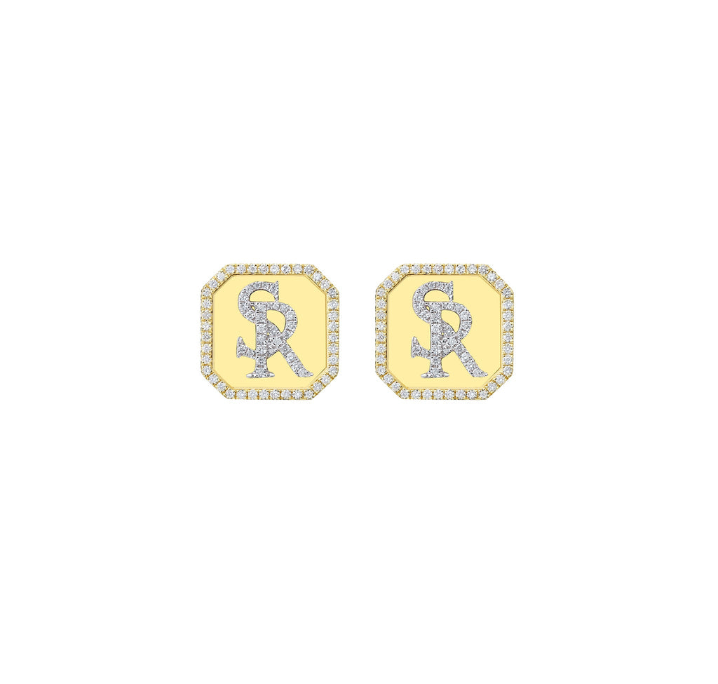 Lab Grown 0.67ct Diamond SR Halo Cufflinks–Smiling Rocks